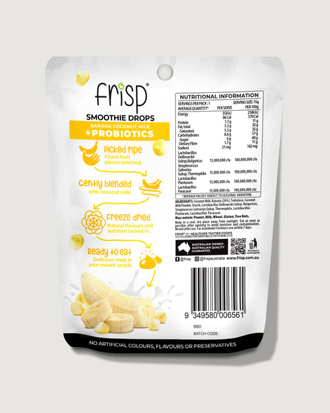 Smoothie Drops + Probiotics - Banana Flavoured - 15g– Frisp